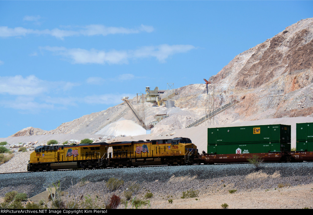 UP 8114 Passing Sloan Mine.